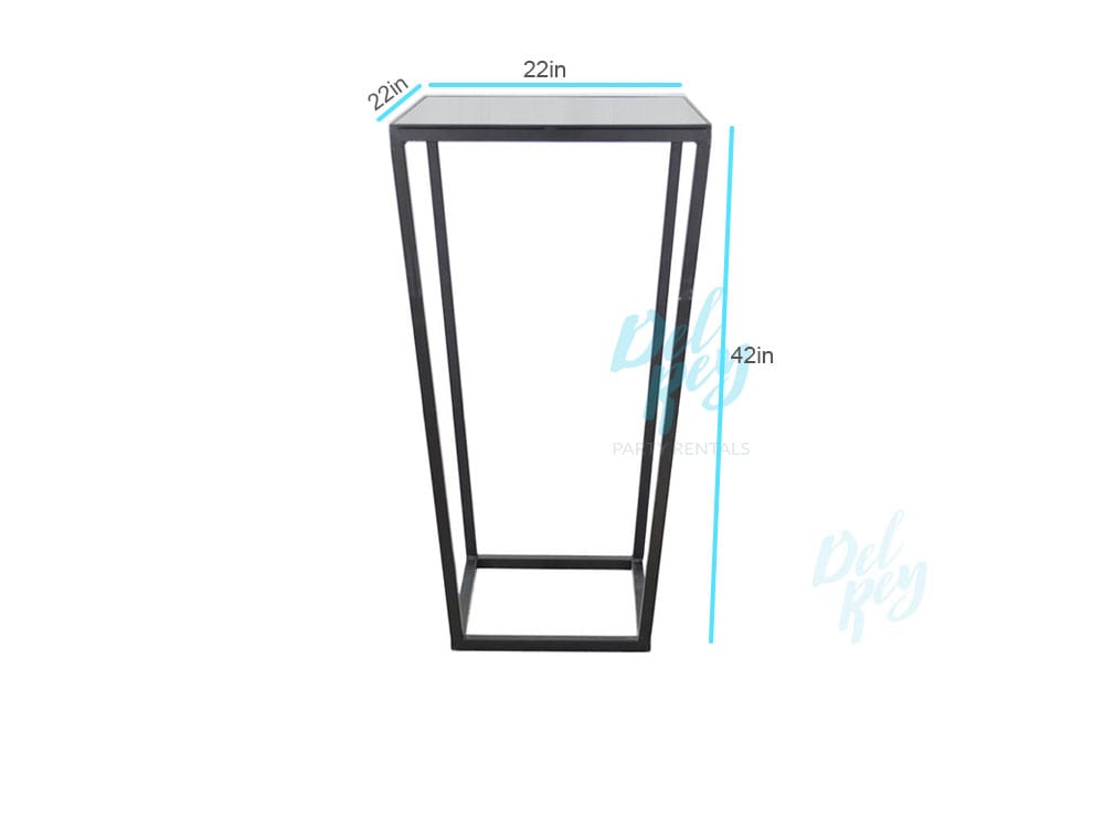 Black Modern Square Cocktail Table | Square High Top | Black Highboy Table