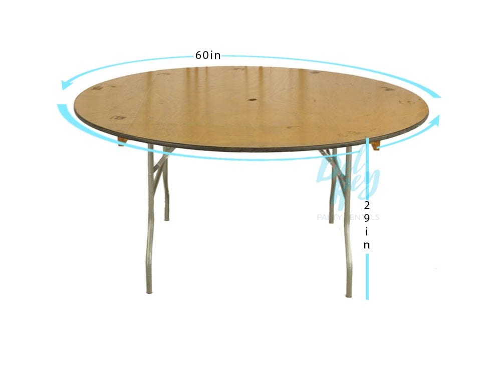 60 Inch Round Table | Party Rental | Table Rental | Event Tables